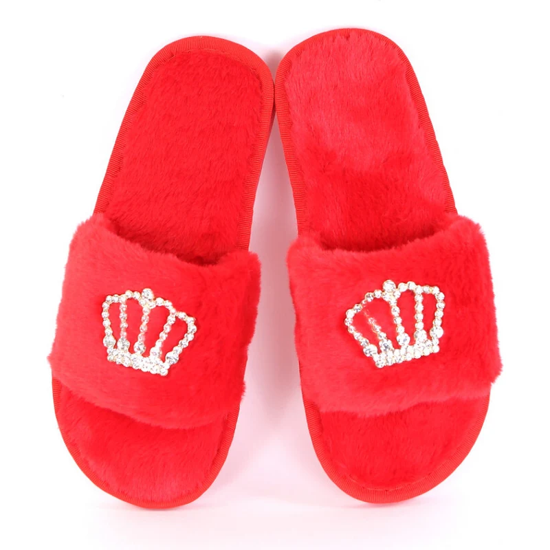 Papuci rosii cu pietricele Oniza - GLAMI.ro