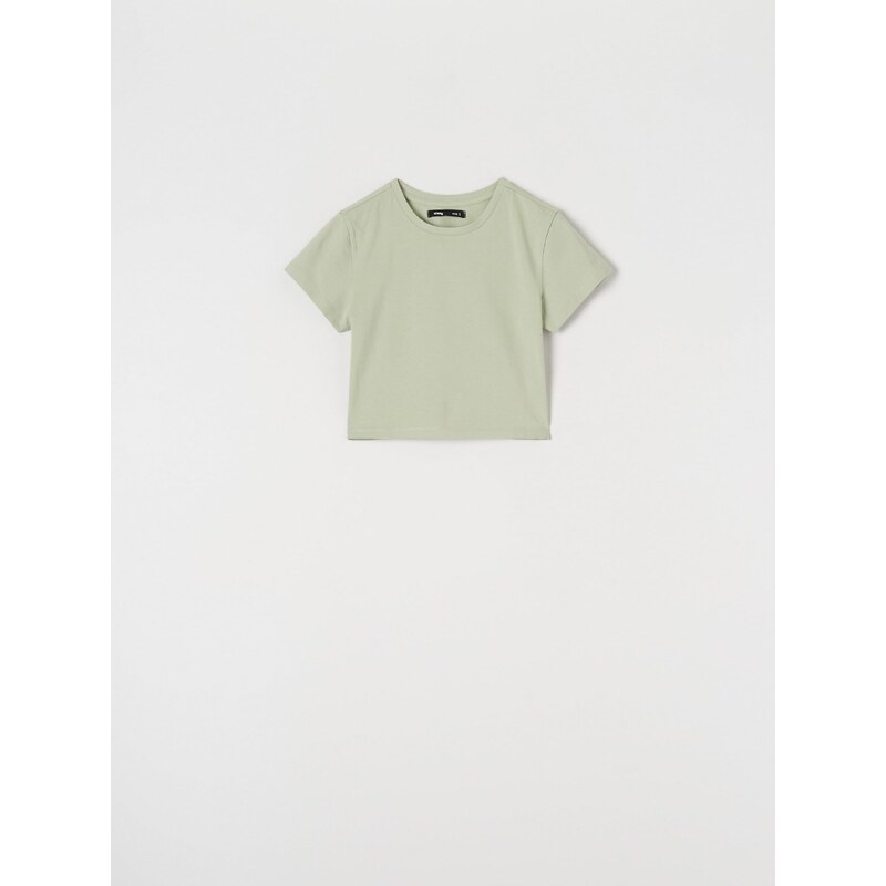 Sinsay - Tricou - verde-pal - GLAMI.ro