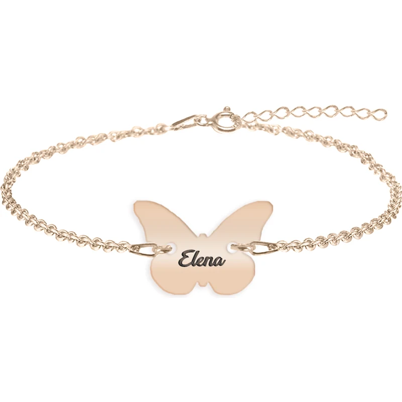 Bijuterii Personalizate Zulema - Bratara personalizata cu fluturas din ...