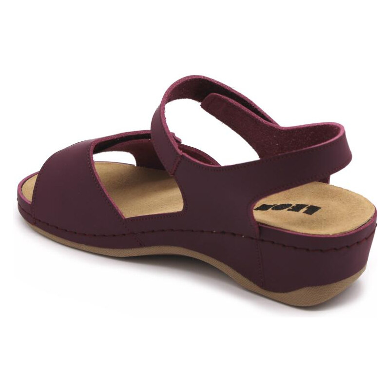 Leon Klompe Sandale Leon 2024 bordo - dama - cu taloneta detasabila ...