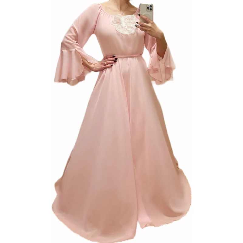 Ie Traditionala Rochie lunga cu motive crosetate Morticia 2 - GLAMI.ro