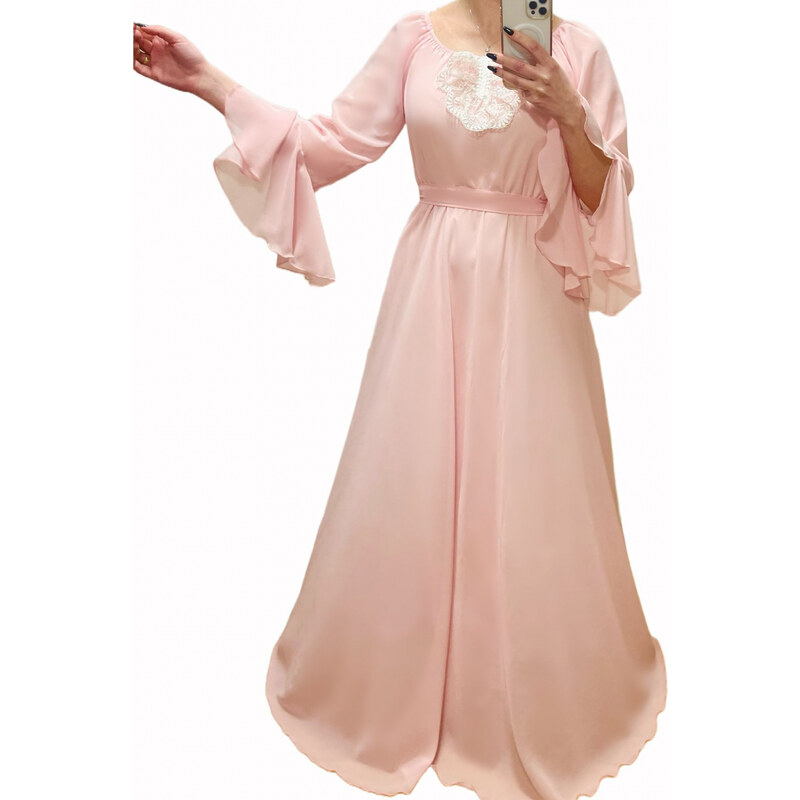 Ie Traditionala Rochie lunga cu motive crosetate Morticia 2 - GLAMI.ro