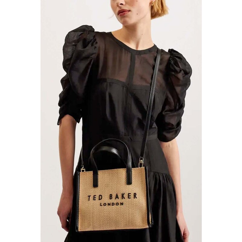 TED BAKER Geantă mică Paolina Faux Raffia Small Icon Bag 275174 natural ...