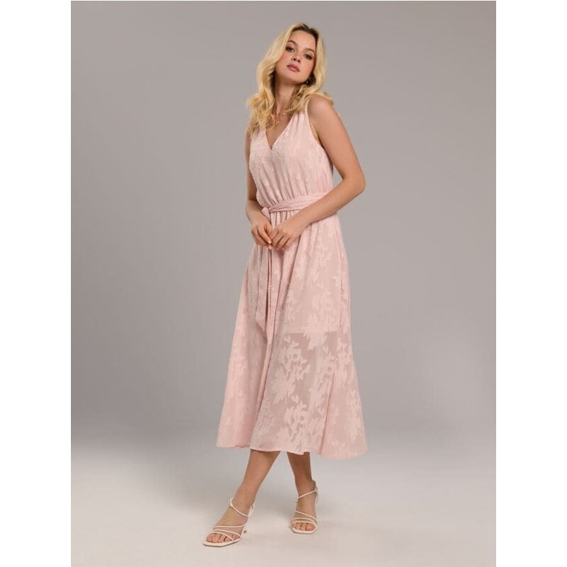 Sinsay - Rochie midi - roz-pastel - GLAMI.ro