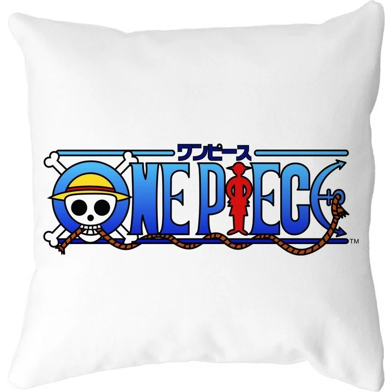 Bia Creative Wonders Perna Decorativa cu Onne Piece, 40x40 cm, Alba, Mata, Husa Detasabila ...