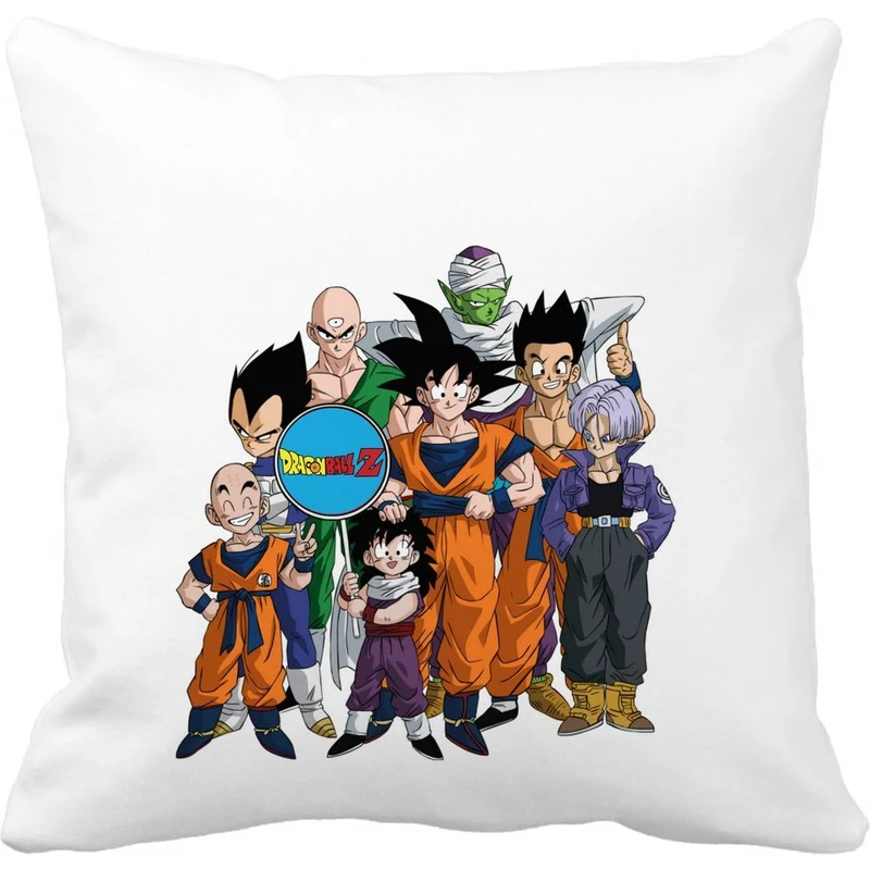 Bia Creative Wonders Perna Decorativa cu Dragonball Characters 2, 40x40 cm, Alba, Mata, Husa ...