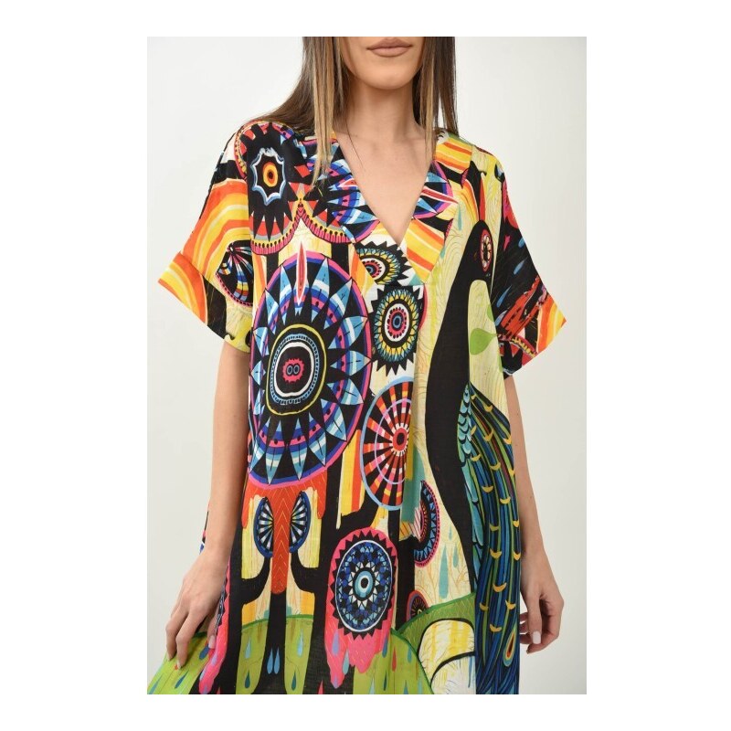 FashionLand ROCHIE LUNGA DE PLAJA SEMITRANSPARENTA BALI - GLAMI.ro