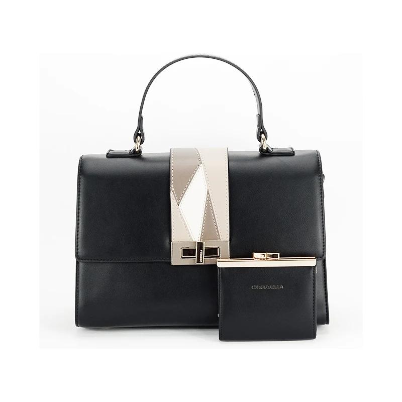 CHRIS BELLA Geanta neagra Premium cu portofel CB2400-1 15 - GLAMI.ro