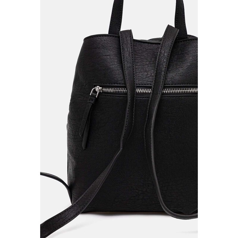 Desigual rucsac DEJAVU SUMY MINI femei, culoarea negru, mic, cu ...