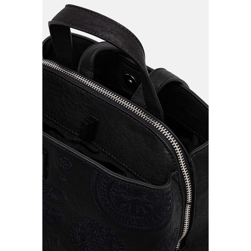 Desigual rucsac DEJAVU SUMY MINI femei, culoarea negru, mic, cu ...