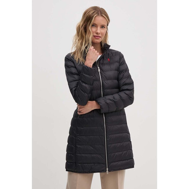 Polo Ralph Lauren geaca femei, culoarea negru, de tranzitie, 211941000 ...