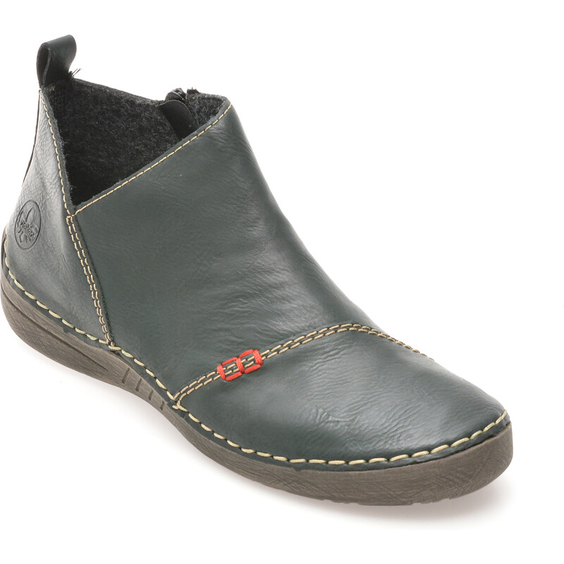 Ghete RIEKER verzi, 52574, din piele ecologica - GLAMI.ro