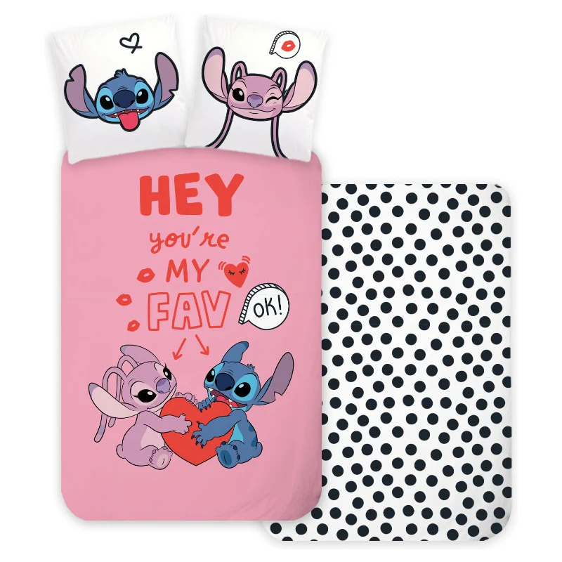 Disney Lilo și Stitch Hey husa de pat 140×200cm, 70×90 cm - GLAMI.ro