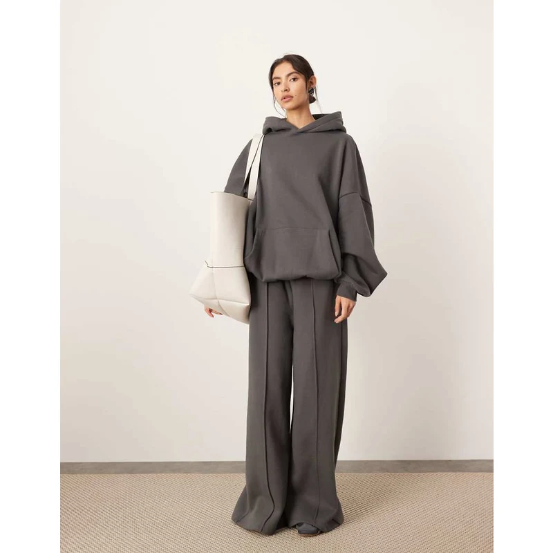 ASOS EDITION premium oversized heavy weight wide leg jogger with seam ...