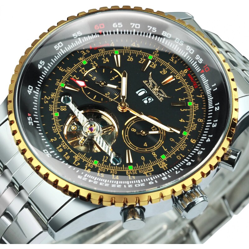 Ceas barbatesc de mana Jaragar Multifunctional Tourbillon Skeleton ...