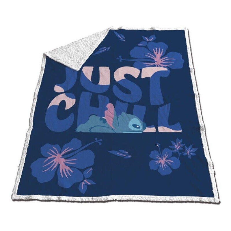 Disney Lilo și Stitch Blue Chill pătură sherpa 130x170cm - GLAMI.ro