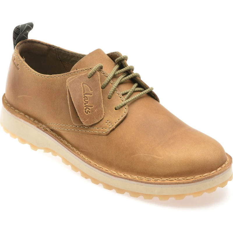 Pantofi CLARKS bej, SOLSLAC, din piele naturala - GLAMI.ro