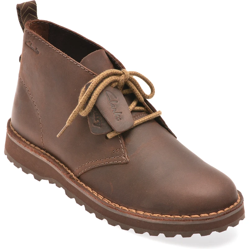Ghete CLARKS maro, SOLSDB, din piele naturala - GLAMI.ro