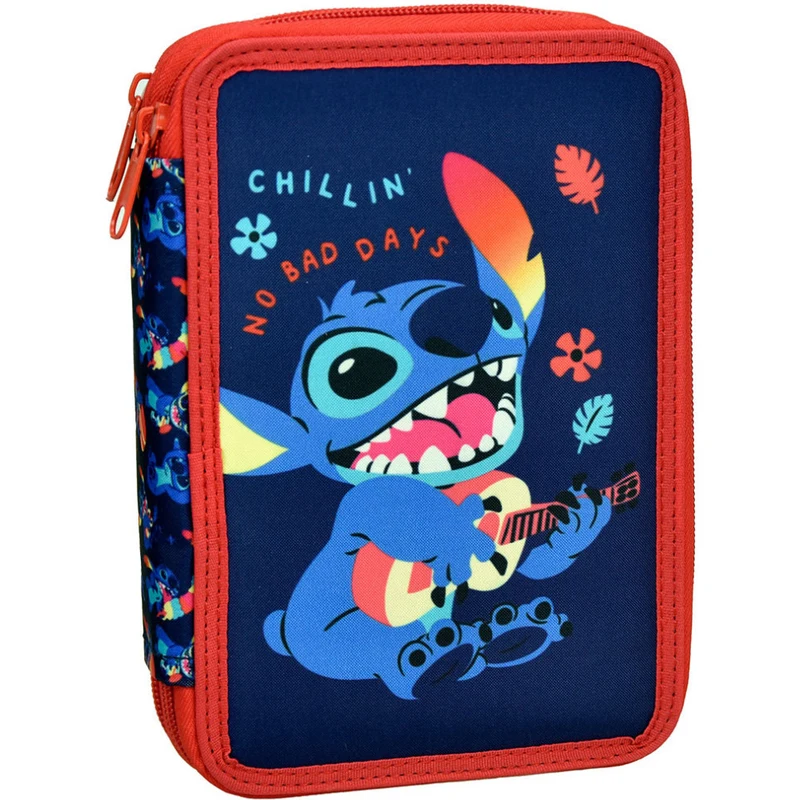 Disney Lilo și Stitch Chillin' penar etajat cu echipament 2 niveluri ...