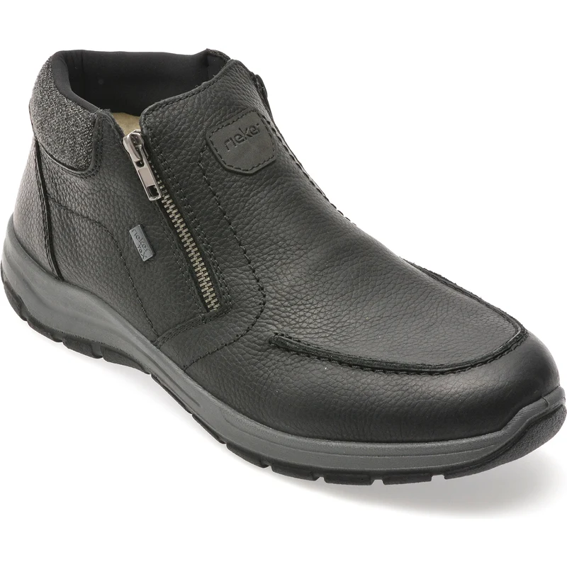 Ghete RIEKER negre, 3660, din piele naturala - GLAMI.ro