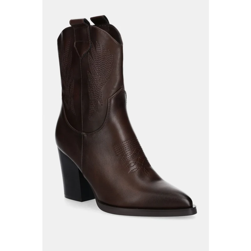 Answear Lab cizme femei, culoarea maro, cu toc drept - GLAMI.ro