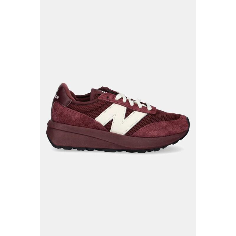 New Balance sneakers 370 culoarea bordo, U370PA - GLAMI.ro