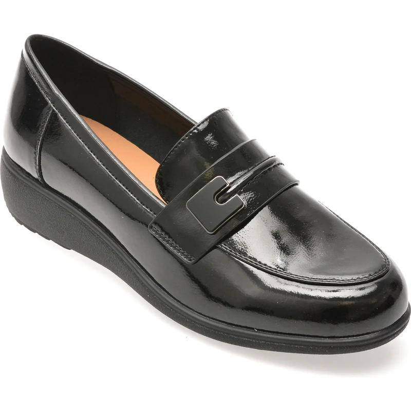 Mocasini FLAVIA PASSINI negri, 1385H12, din piele naturala lacuita ...