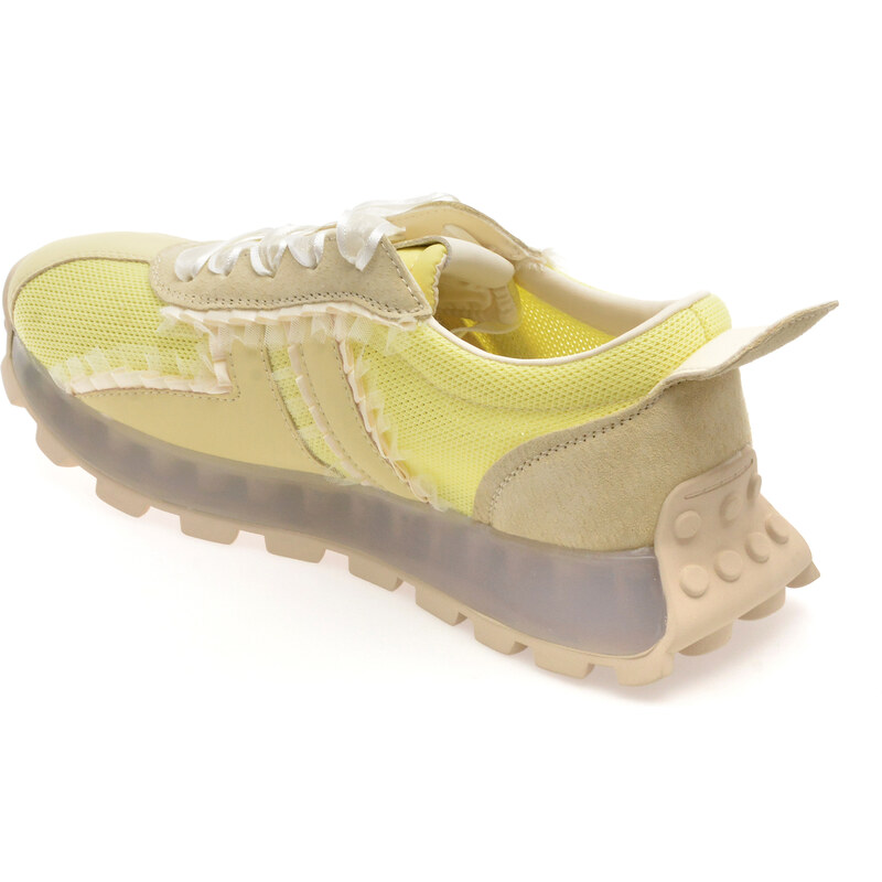 Pantofi sport FLAVIA PASSINI galbeni, 23003, din material textil - GLAMI.ro