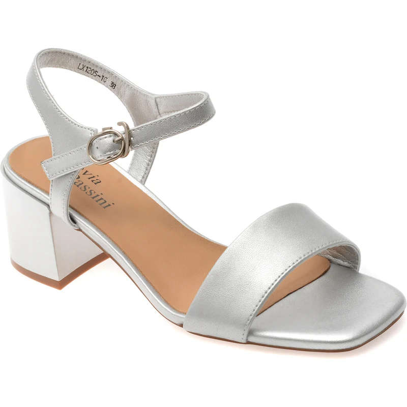 Sandale FLAVIA PASSINI argintii, 1205, din piele naturala - GLAMI.ro