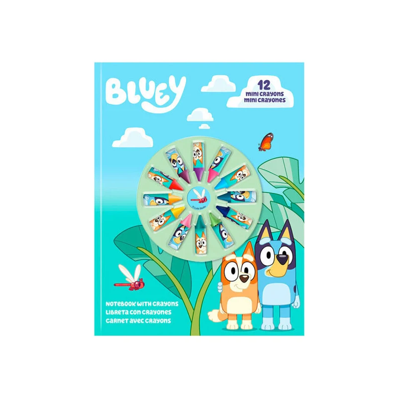 Bluey Life set carnețel + mini creioane cerate - GLAMI.ro