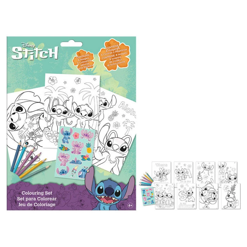 Disney Lilo și Stitch Aloha set de colorat cu autocolant - GLAMI.ro