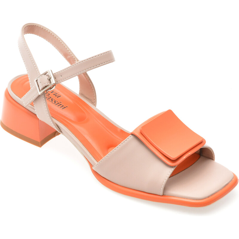 Sandale FLAVIA PASSINI nude, 2627, din piele naturala - GLAMI.ro