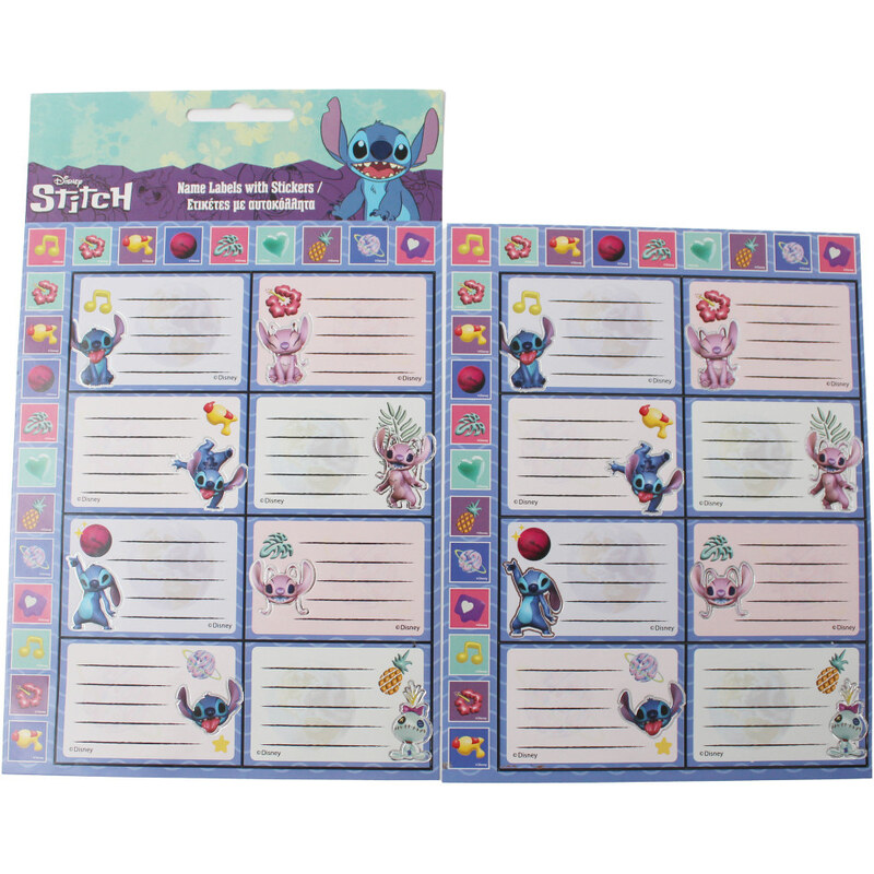 Disney Lilo și Stitch Aliens etichetă pentru caiete cu autocolant 16 ...