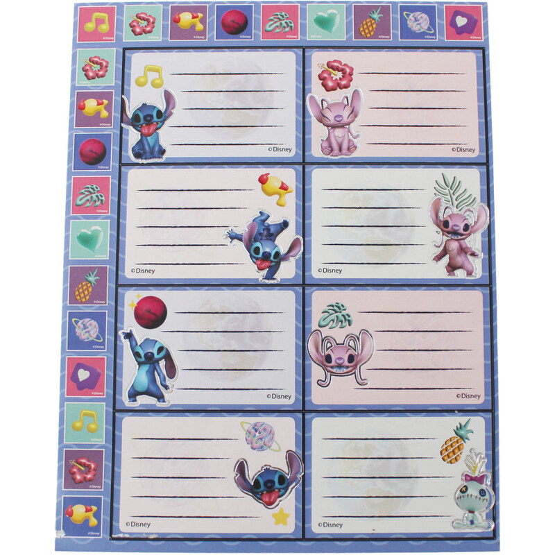 Disney Lilo și Stitch Aliens etichetă pentru caiete cu autocolant 16 ...