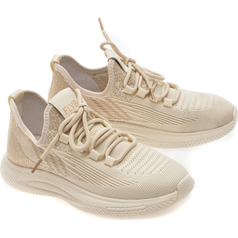 Pantofi sport FLAVIA PASSINI bej, 22579, din material textil - GLAMI.ro