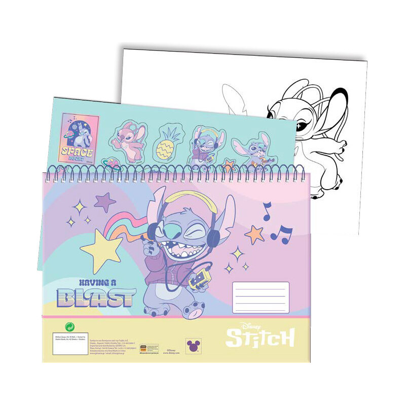Disney Lilo și Stitch Blast Caiet de schițe cu spirală A/4, 40 pagini ...