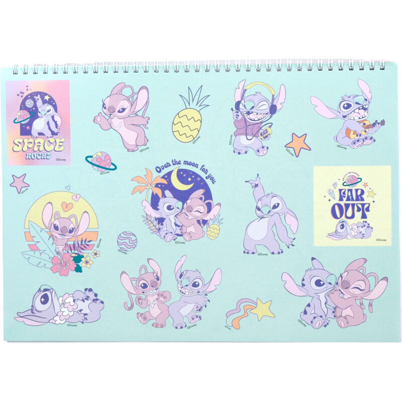 Disney Lilo și Stitch Blast Caiet de schițe cu spirală A/4, 40 pagini ...