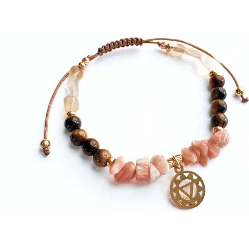 Bratara chakra Manipura (chakra plexului solar) cu citrin, ochi de ...