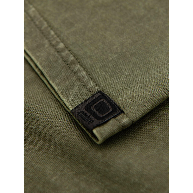 Ombre Tricou pentru bărbați cu efect de spălare - olive V4 OM-TSWT-0116 ...