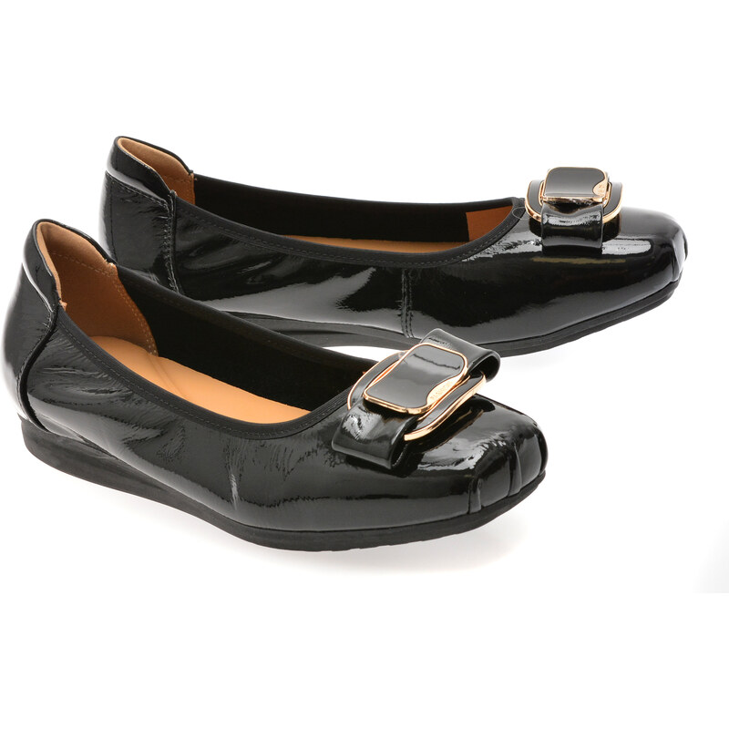 Balerini FLAVIA PASSINI negri, 228138, din piele naturala lacuita ...