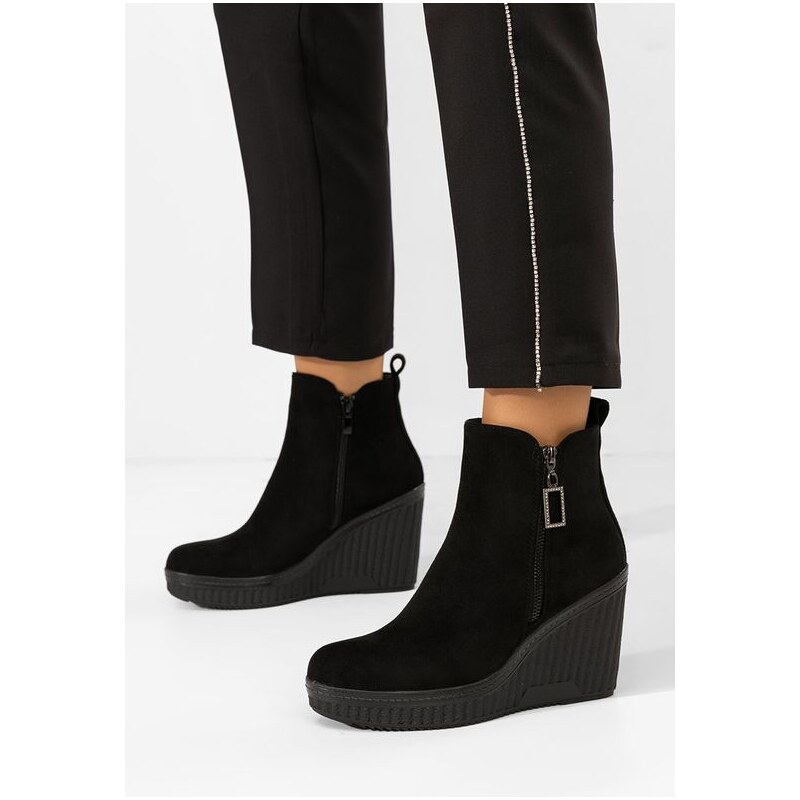 Zapatos Botine cu platforma Charlet V2 negre - GLAMI.ro