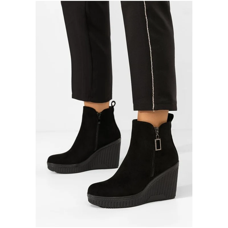 Zapatos Botine cu platforma Charlet V2 negre - GLAMI.ro
