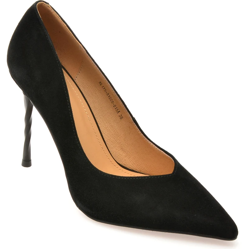 Pantofi eleganti FLAVIA PASSINI negri, 5L175, din piele intoarsa - GLAMI.ro