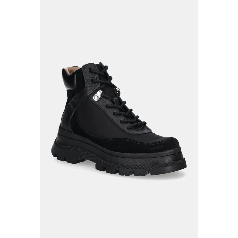 BOSS bocanci Foster femei, culoarea negru, cu platforma, 50535834 ...