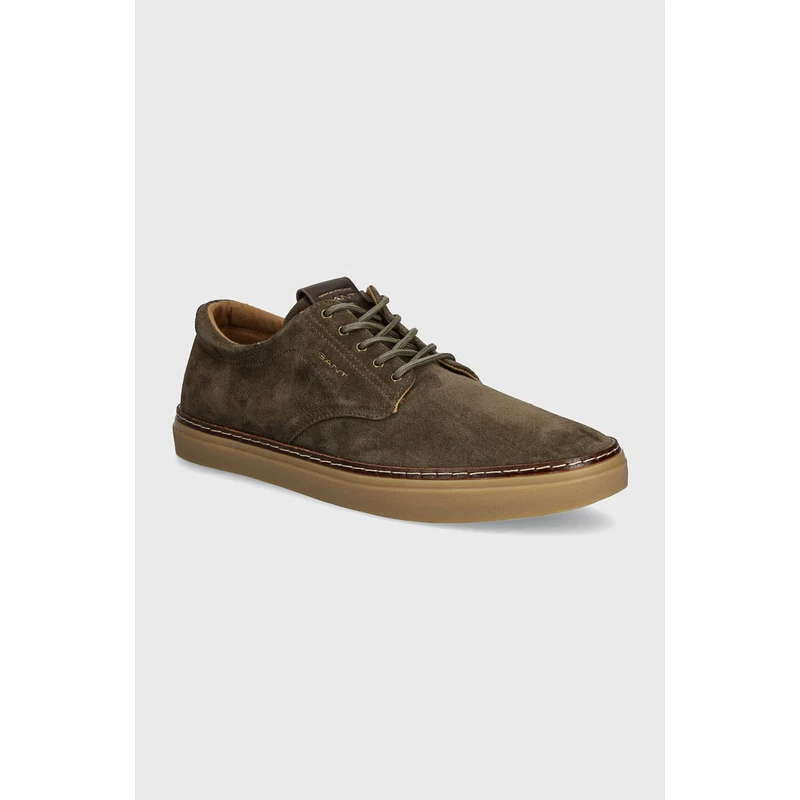 Gant pantofi de piele intoarsa Prepville barbati, culoarea verde ...