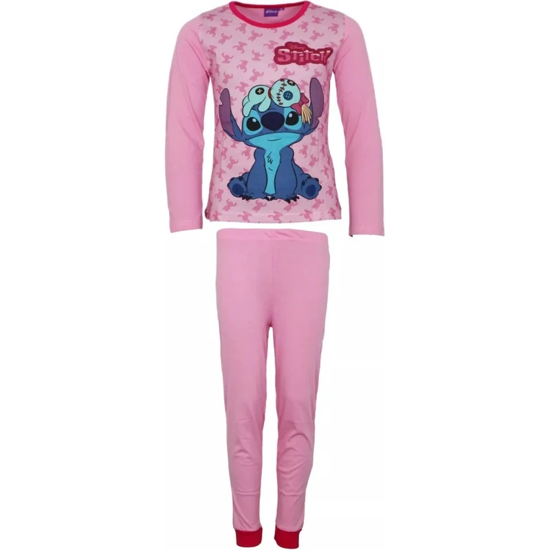 Disney Lilo și Stitch Scrump Light Pink pijamale lungi pentru copii 6 ...